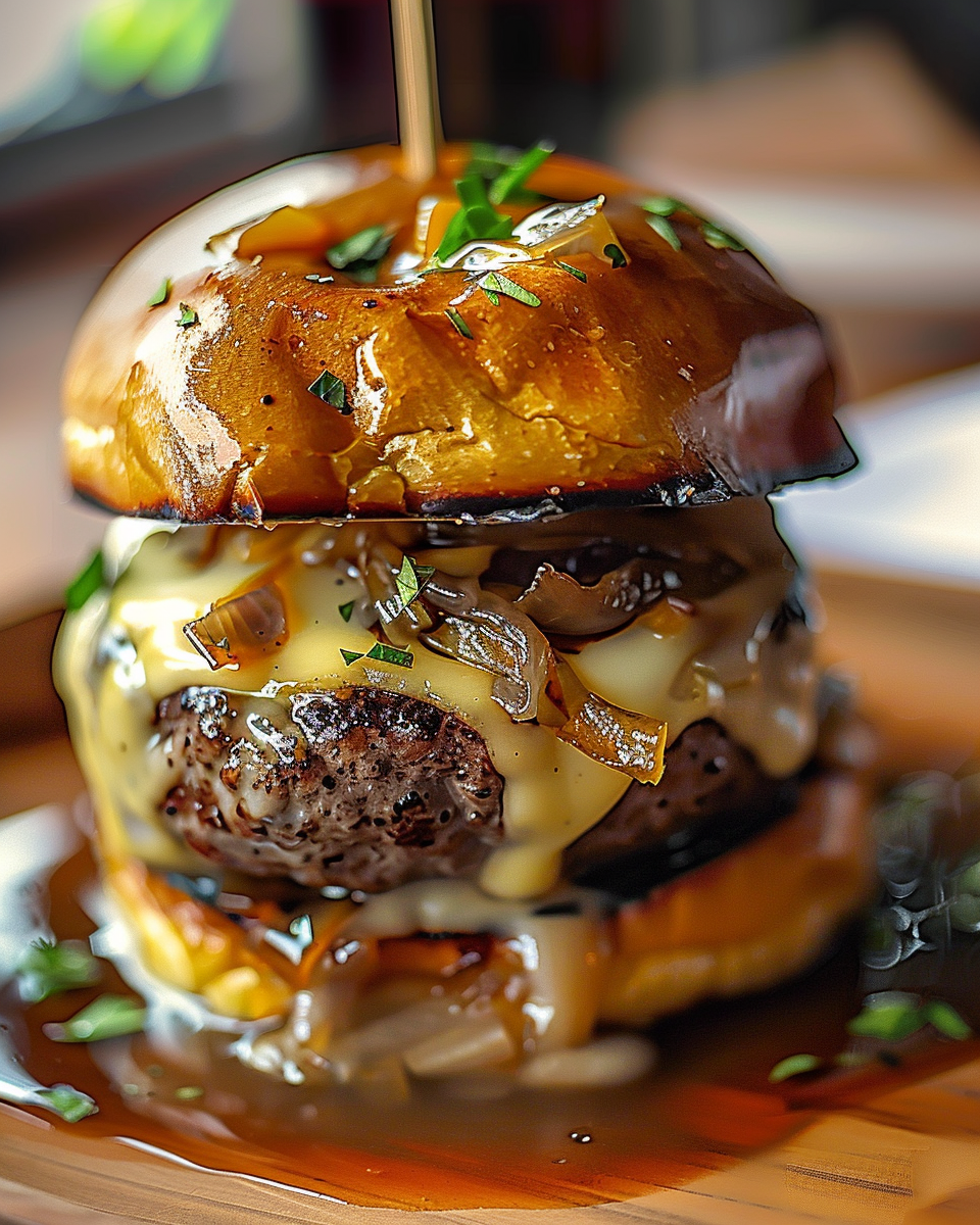 Delicious French Onion Soup Burger Recipe