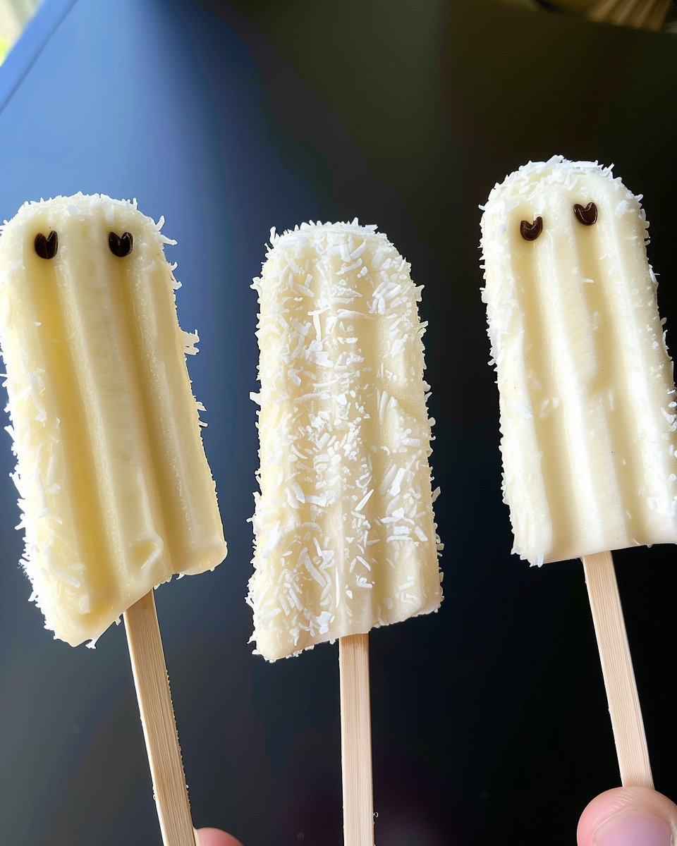 Delicious Coconut-Banana Ghost Pops for a Fun Treat