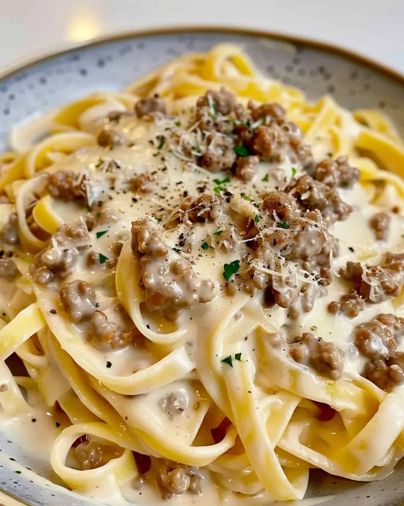 Creamy Ground Beef Alfredo Pasta: A Quick & Delicious Recipe