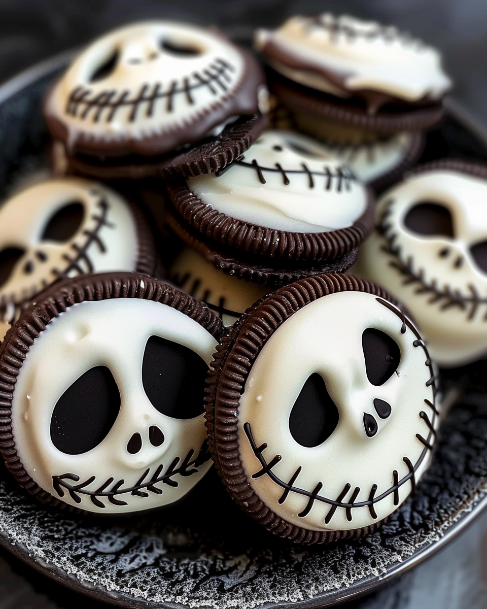 Jack Skellington Chocolate Covered Oreos Recipe for Halloween Fun