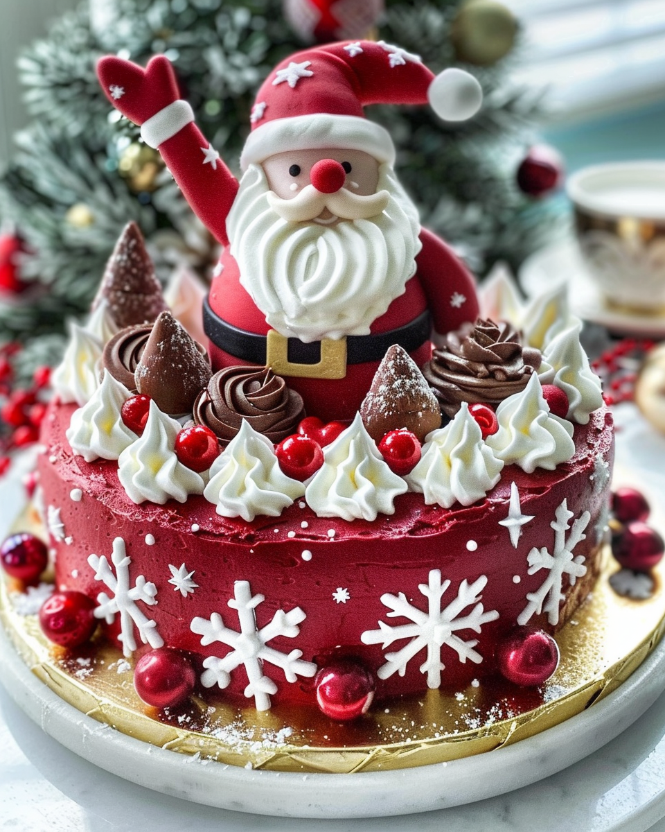 Delicious Santa Claus Christmas Cake Recipe for the Holidays
