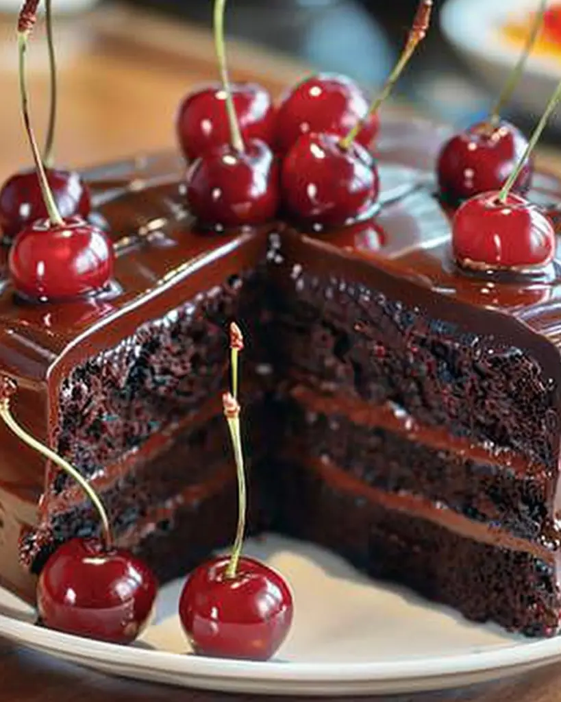 Cherry Chocolate Ganache Cake: A Decadent Dessert Recipe