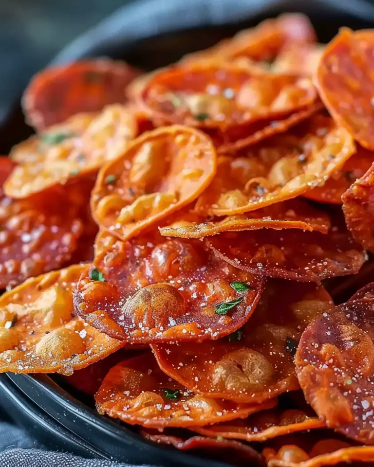 "Pepperoni Cheese Crisps Recipe – Easy & Crispy Keto Snack"