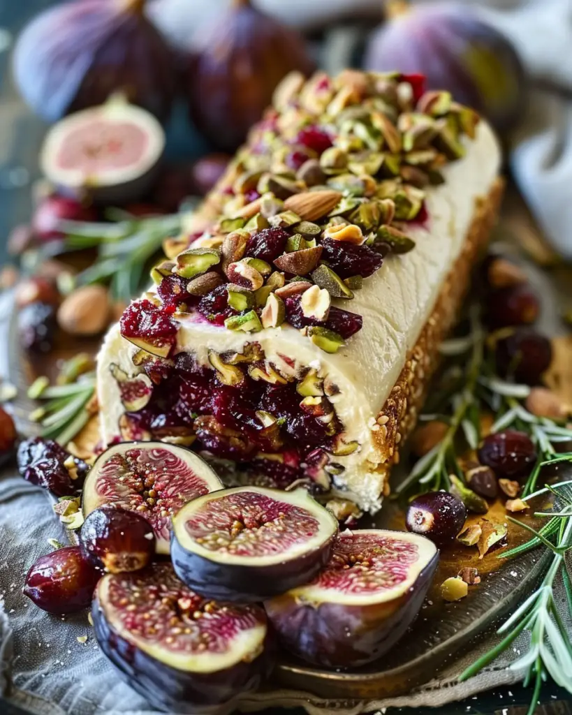 "Delicious Cranberry Pistachio Fig Cheese Log Recipe