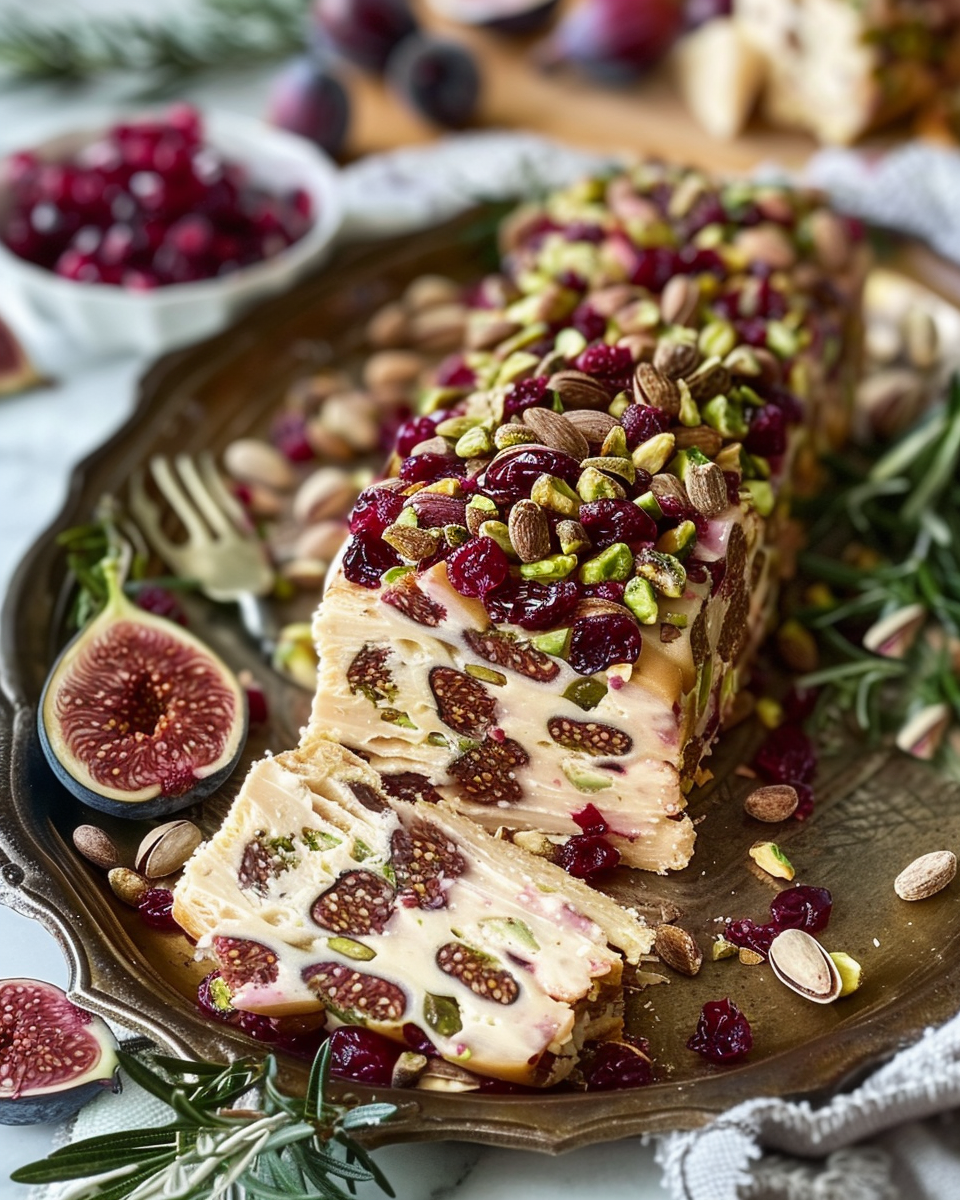 "Delicious Cranberry Pistachio Fig Cheese Log Recipe