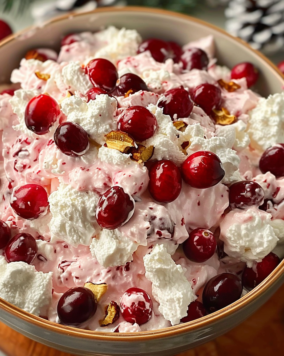 Easy Festive Cranberry Fluff Salad for Holiday Gatherings
