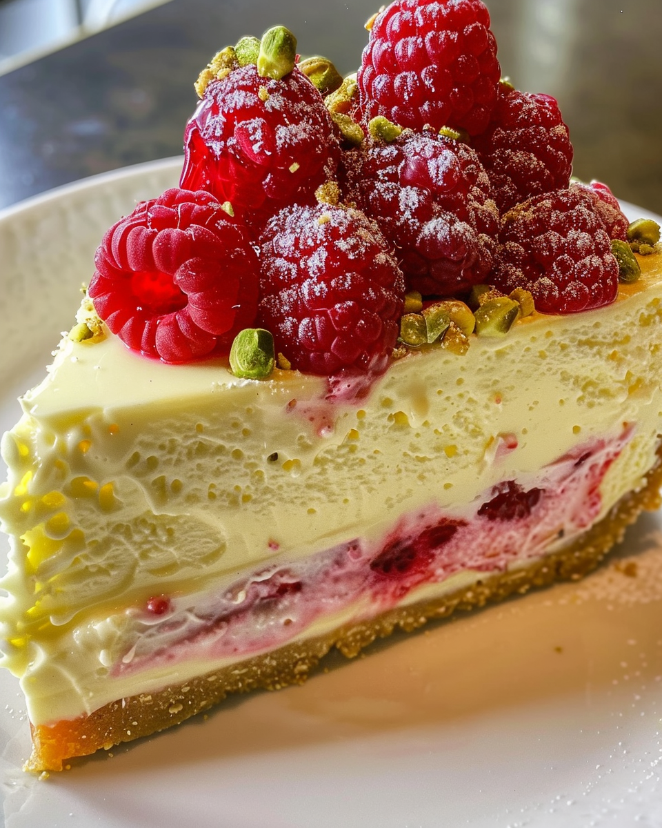 "Raspberry Pistachio Cheesecake: A Perfect Dessert