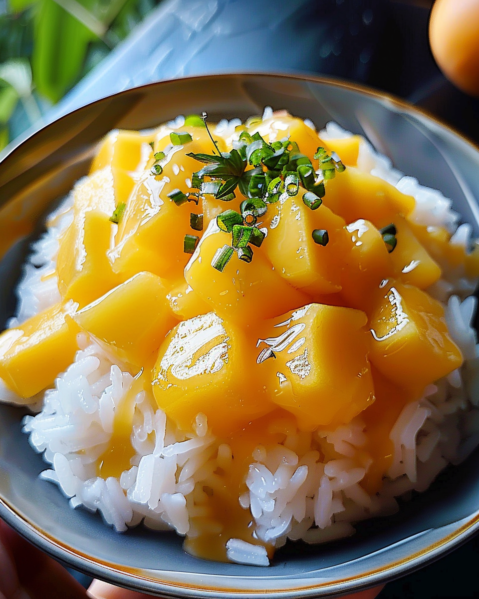 "Easy Mango Sticky Rice Recipe – A Delicious Thai Dessert"