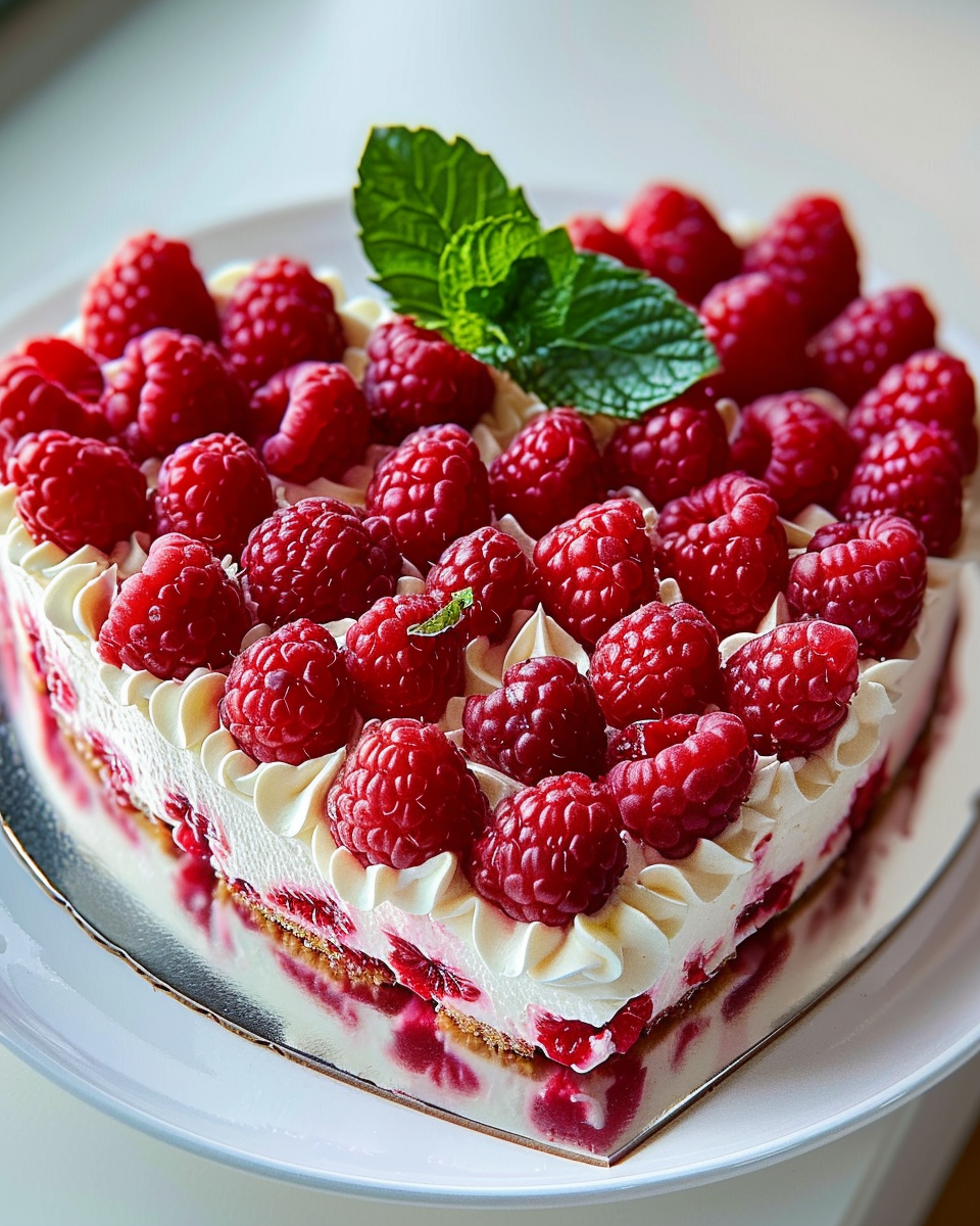 "Raspberry Heart Cake Recipe | Perfect for Special Occasions"