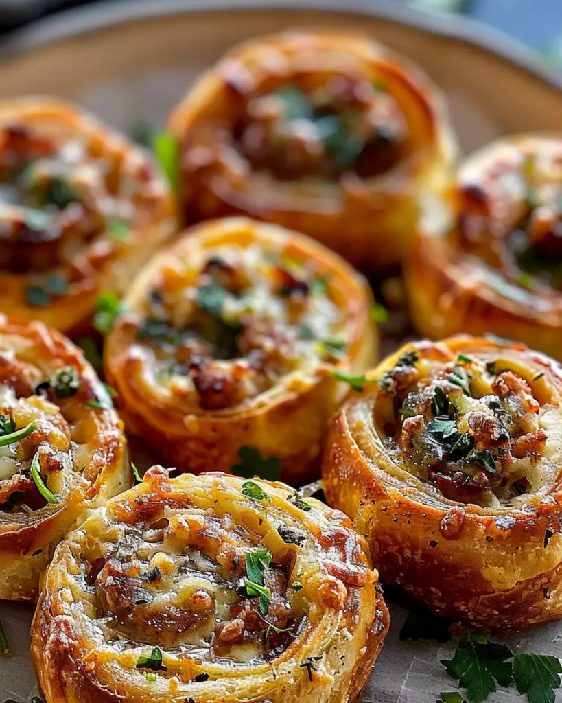 Cheese & Sausage Pinwheels Recipe: Easy, Crispy & Flavorful
