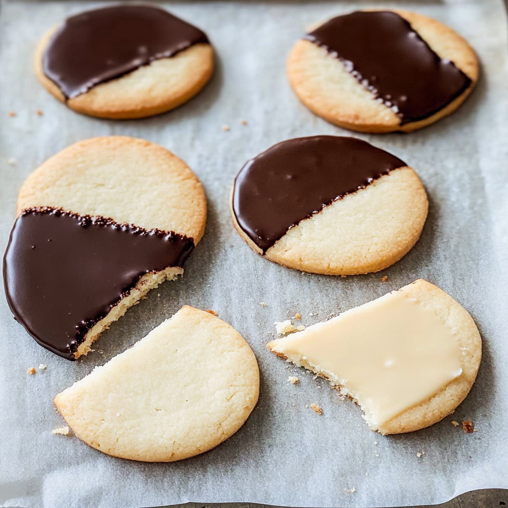 Chocolate Dipped Shortbread Cookies