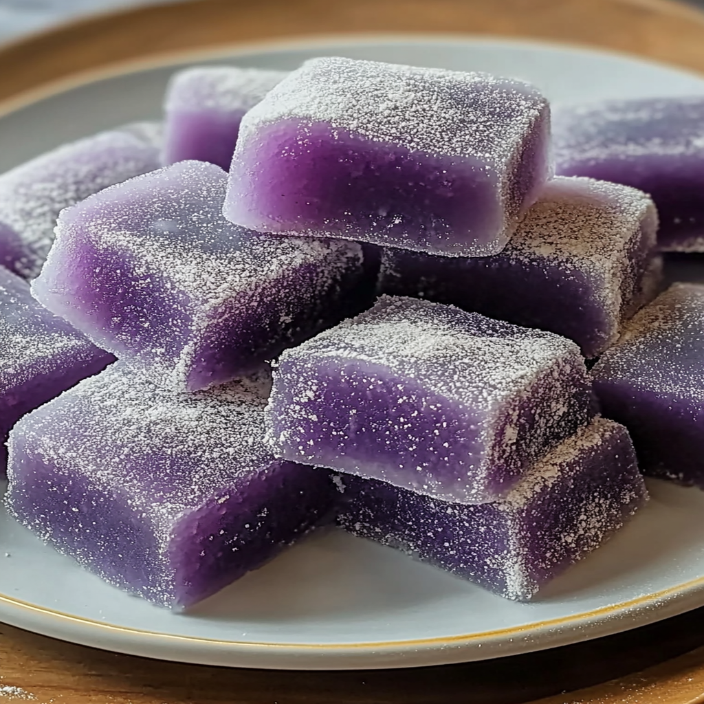 Hawaiian Butter Mochi with Ube