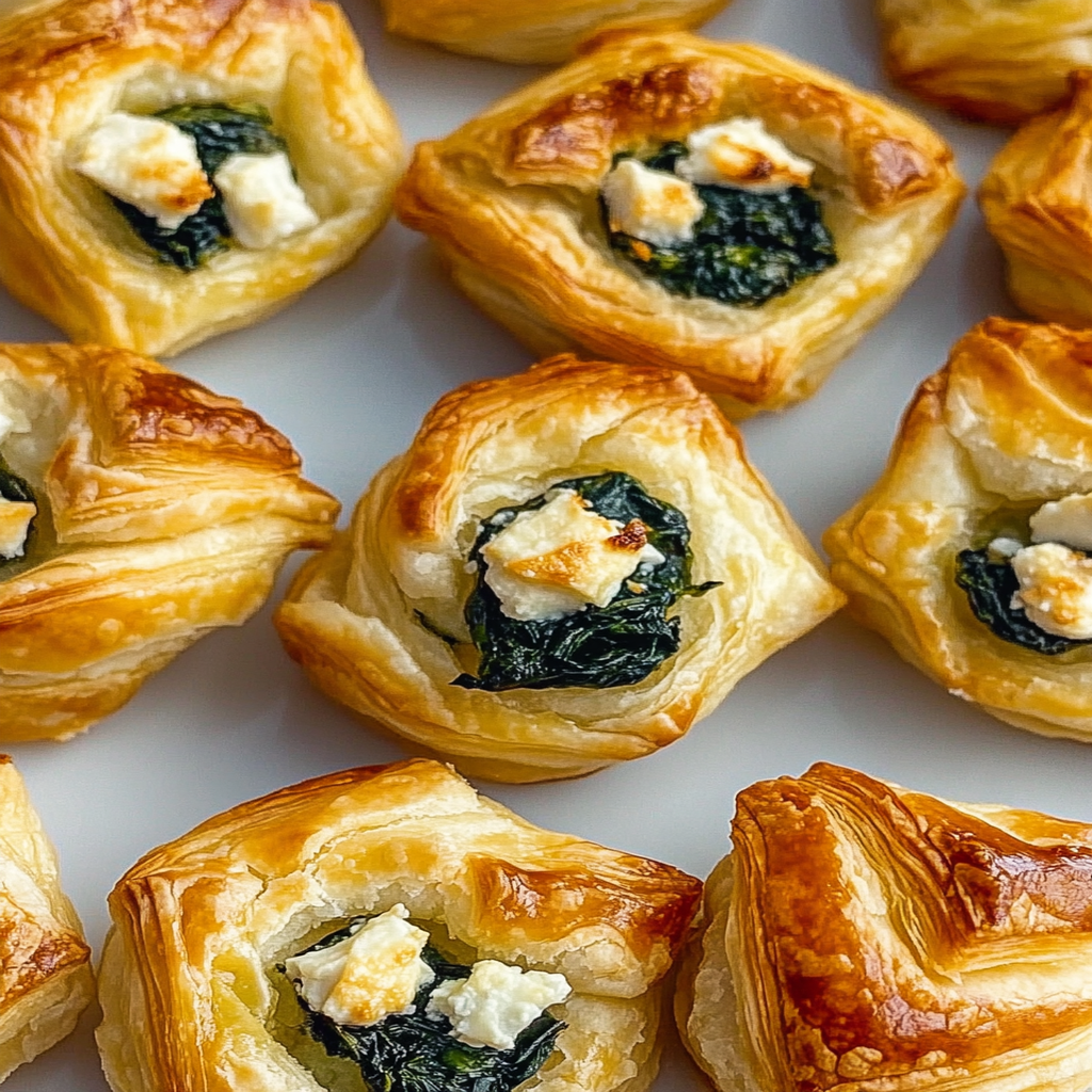Spinach and Feta Puff Pastry Bites