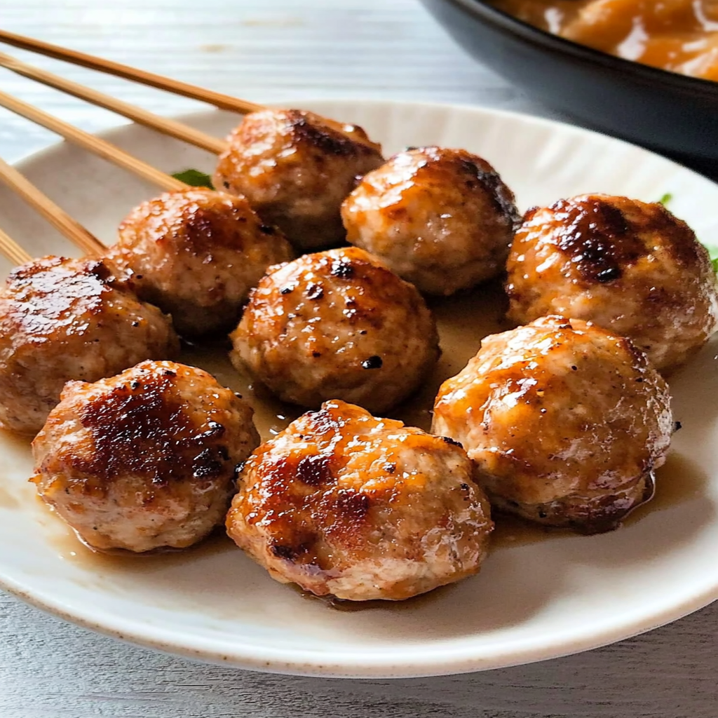 Tsukune (Chicken Meatballs with Sauce)