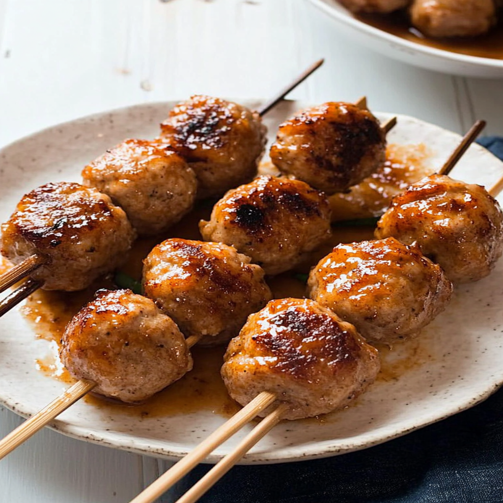 Tsukune (Chicken Meatballs with Sauce)