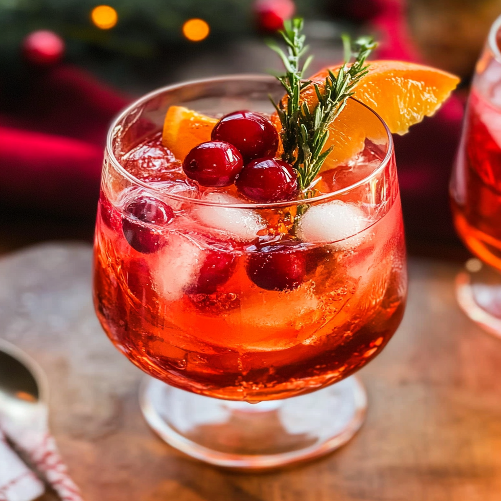 Winter Cranberry Aperol Spritz