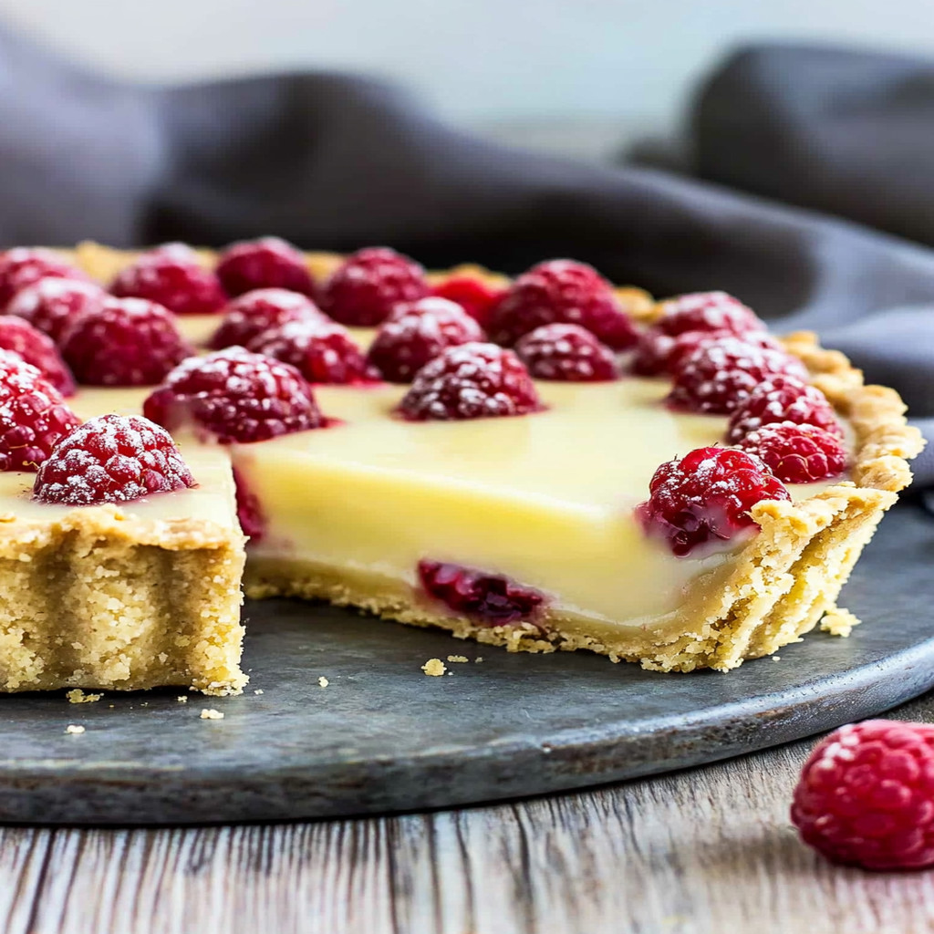 No-Bake Raspberry White Chocolate Tart