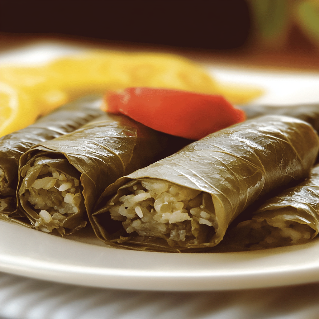 Zeytinyağlı Yaprak Sarma (Vine Leaves Stuffed with Rice)