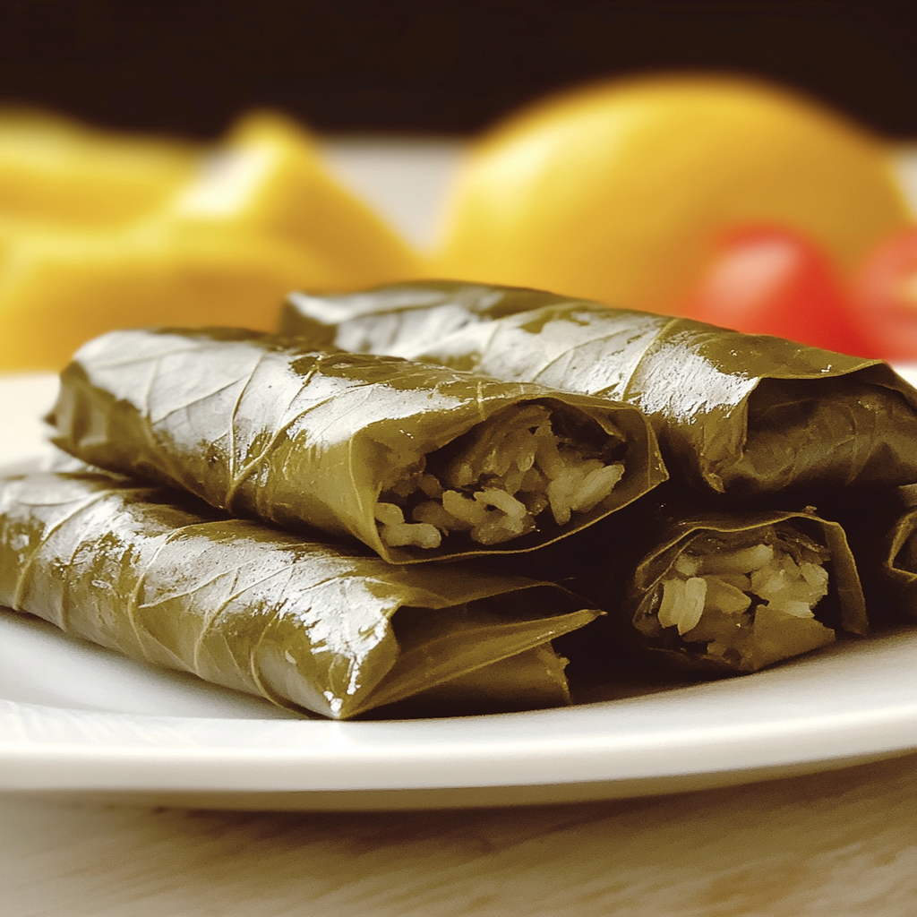 Zeytinyağlı Yaprak Sarma (Vine Leaves Stuffed with Rice)