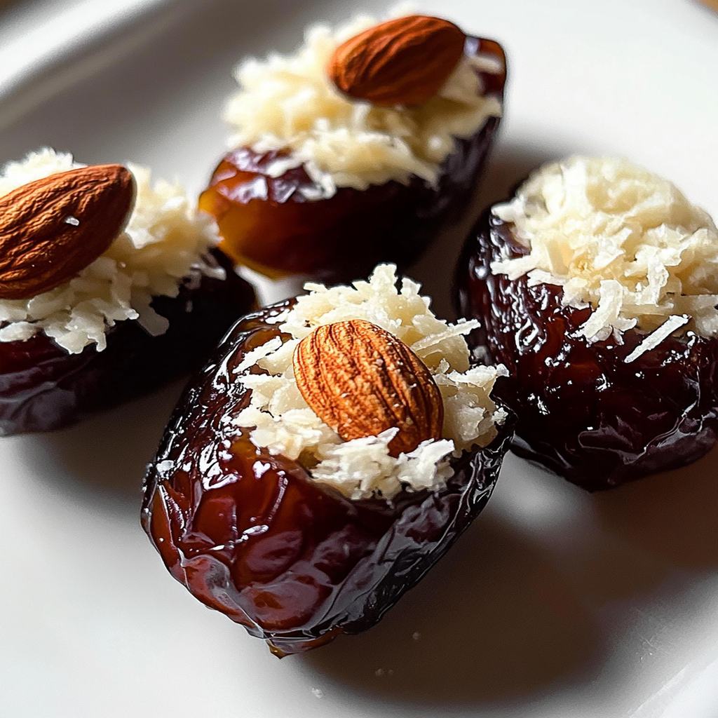 Almond Joy Stuffed Dates