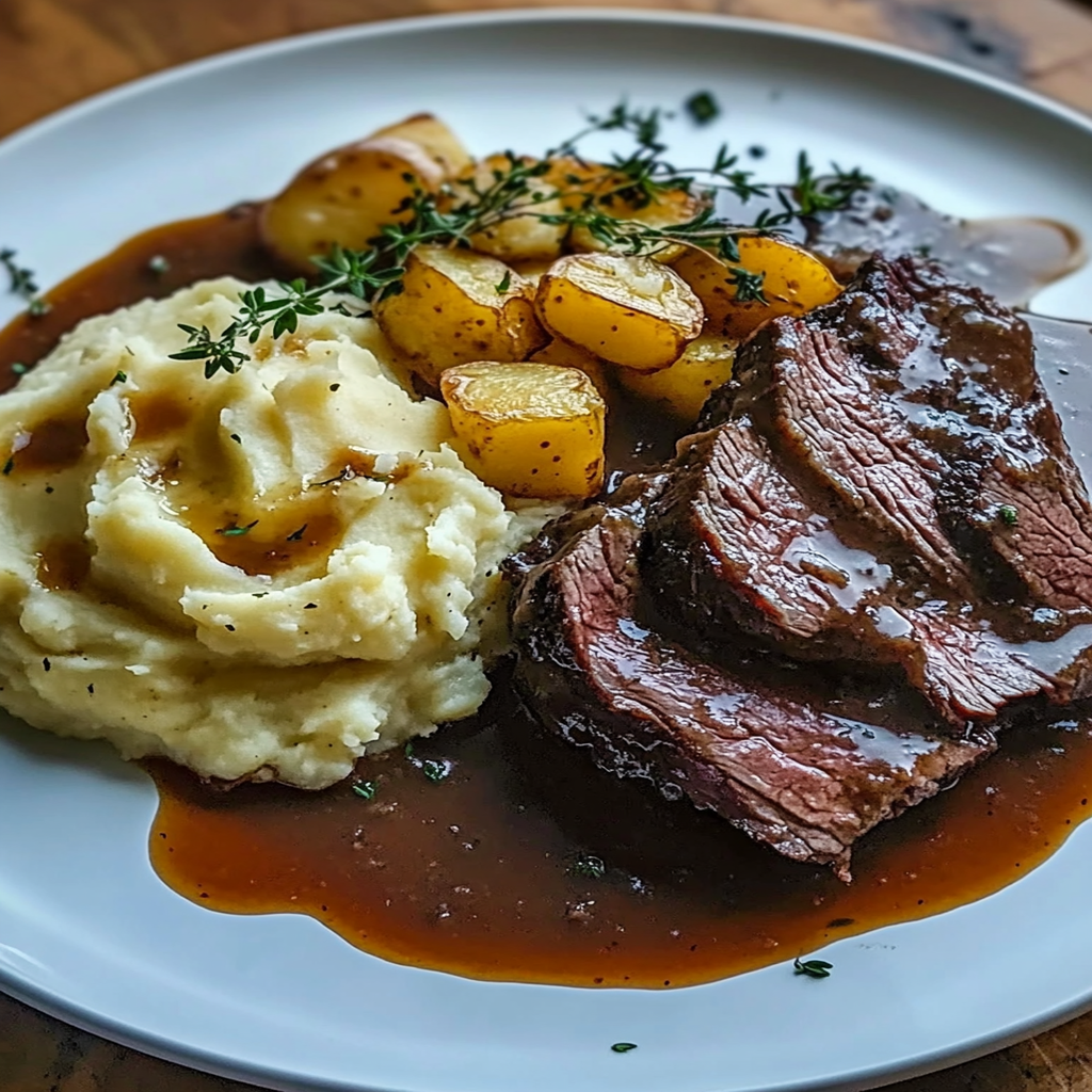 Beef Roast with Creamy Mashed Potatoes