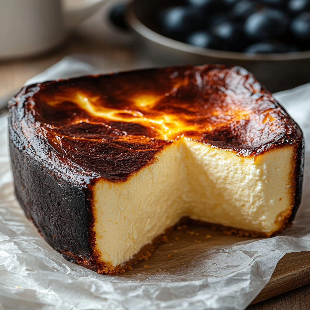 Burnt Basque Cheesecake in a Loaf Pan