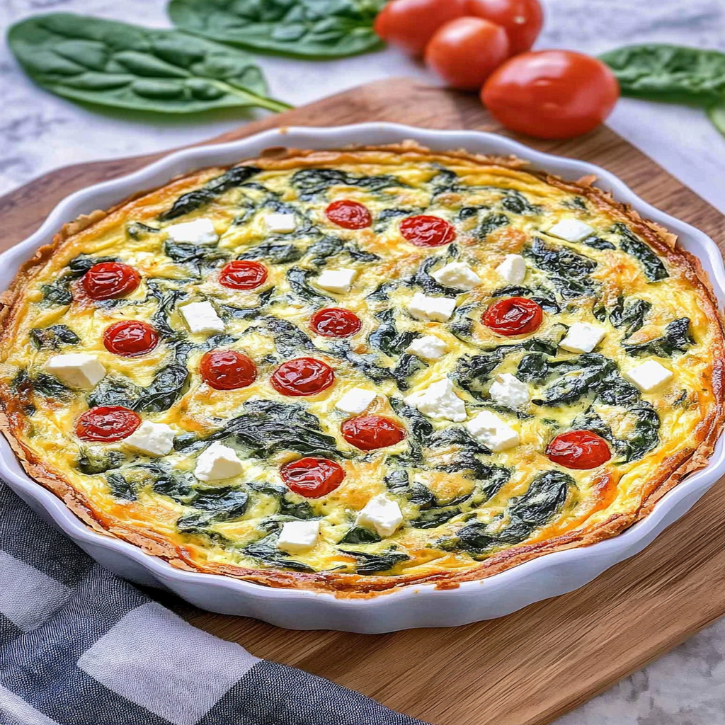 Crustless Spinach & Feta Quiche