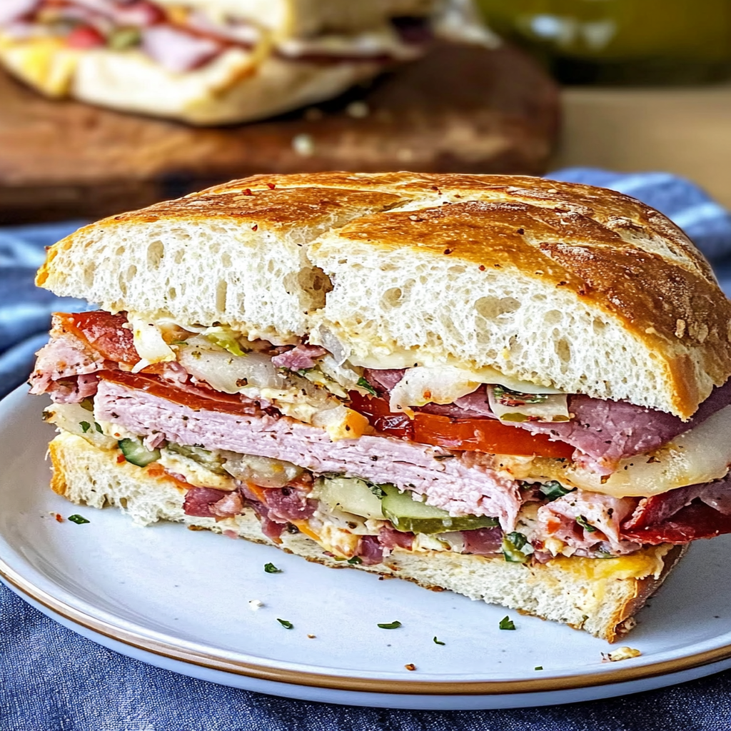 Giant Muffaletta Italian Sandwich