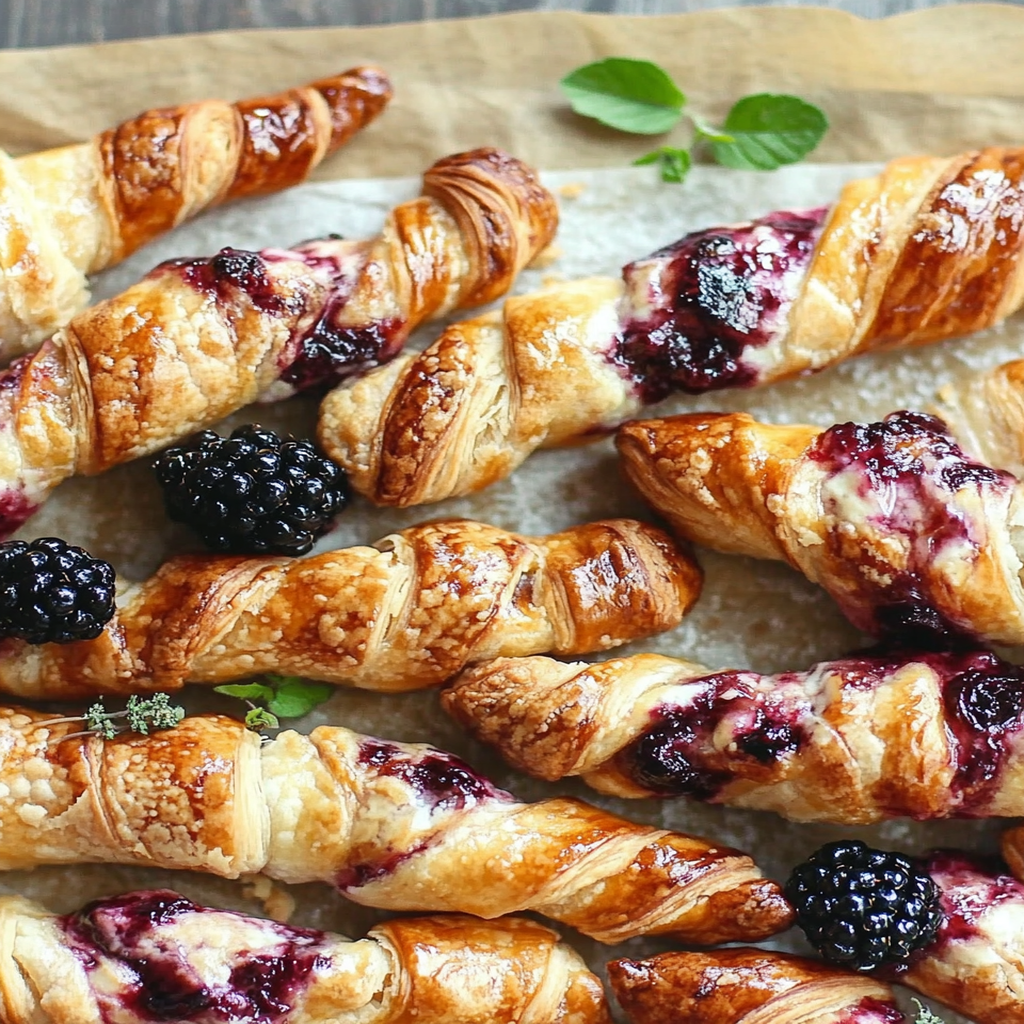 Irresistible Blackberry Goat Cheese Puff Pastry Twists