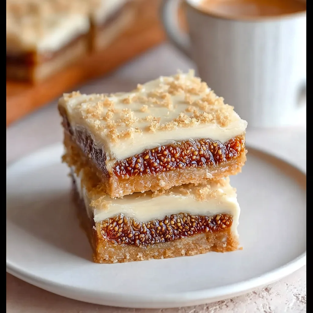 Decadent Fig and Cream Cheese Bars - Emillie Recipes
