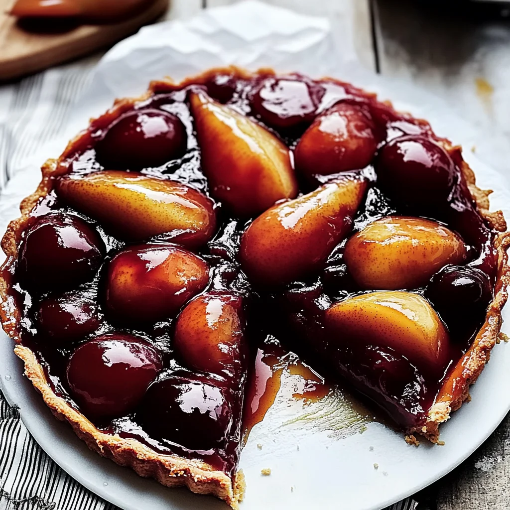 Red Wine-Poached Pear Tarte Tatin: Wow Every Guest - Emillie Recipes